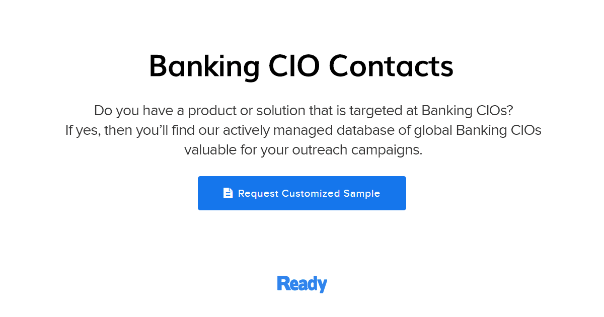 1,503 Banking CIO Contacts 2025