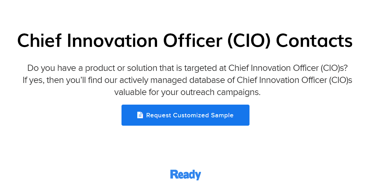 4,679 Chief Innovation Officer (CIO) Contacts 2025