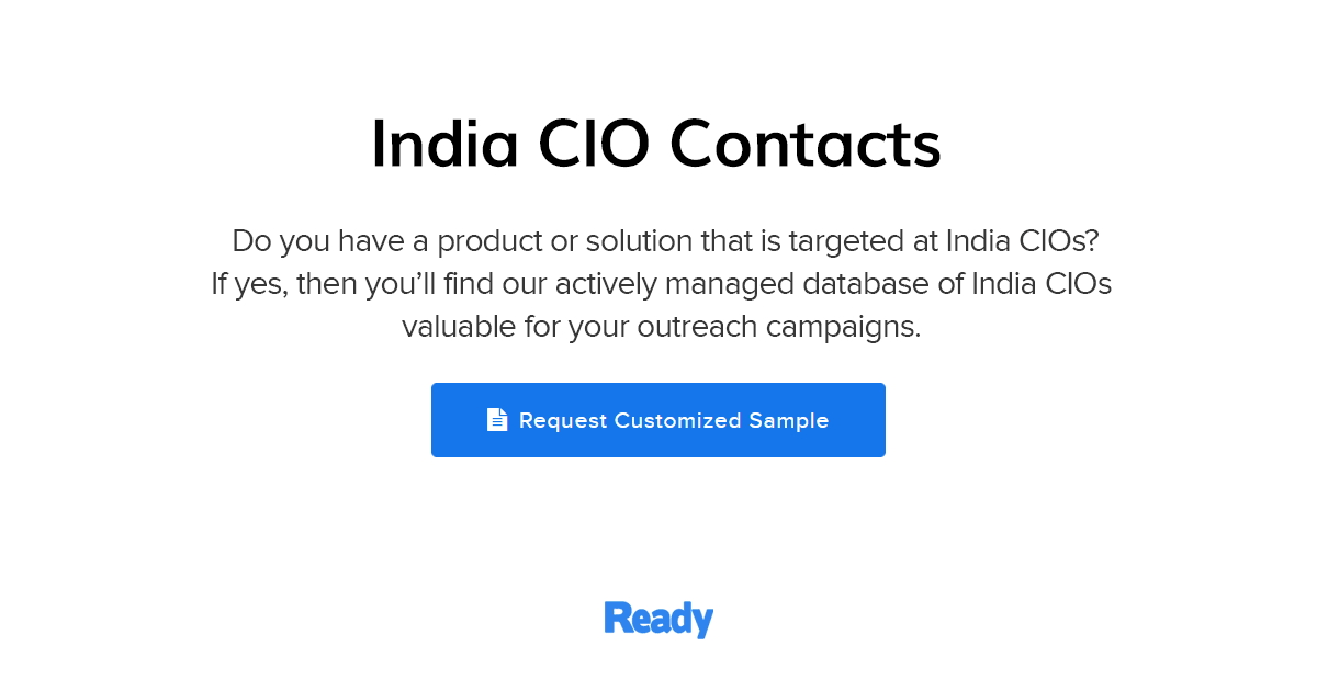1,512 India CIO Contacts 2025