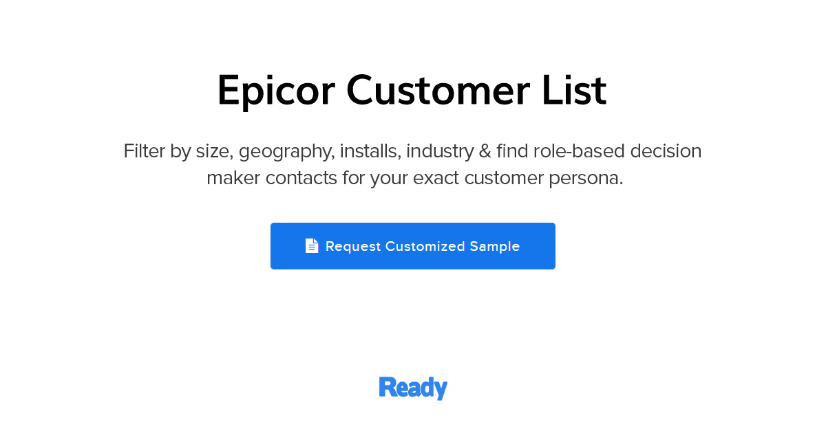 List of 10,062 Epicor Customers