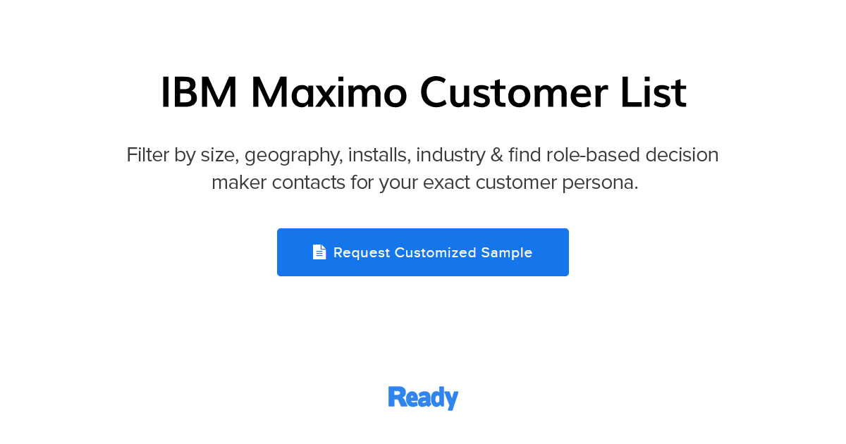 List of 9,512 IBM Maximo Customers
