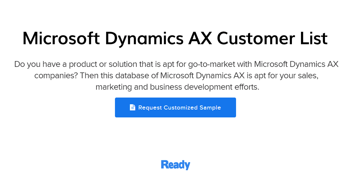 List of 27,033 Microsoft Dynamics AX Customers