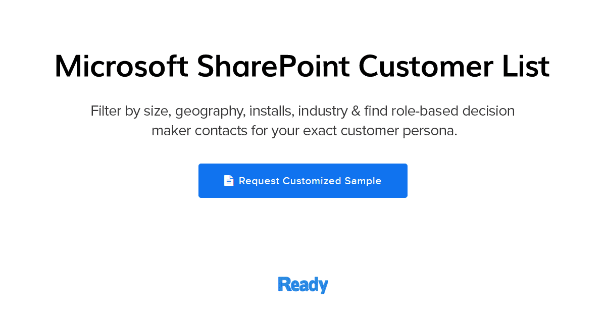 List of 164,970 Microsoft SharePoint Customers