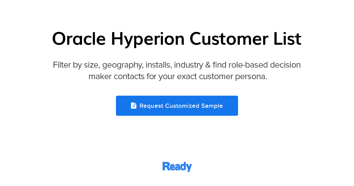 List of 918 Oracle Hyperion Customers