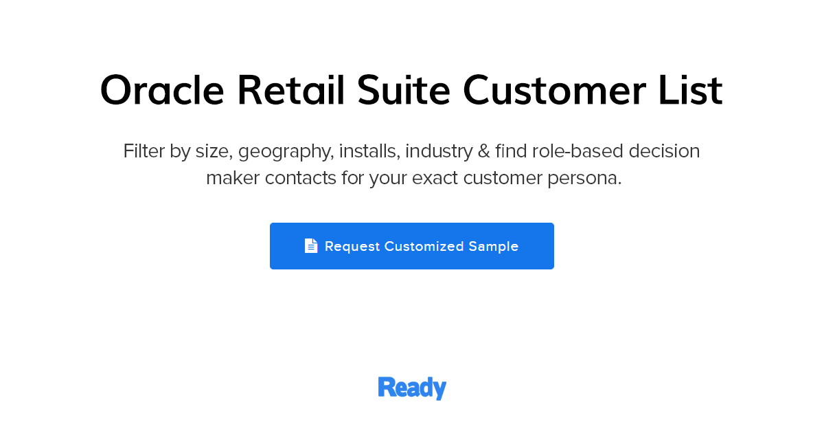 List of 1,116 Oracle Retail Suite Customers