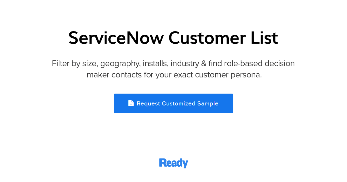 List of 33,404 ServiceNow Customers