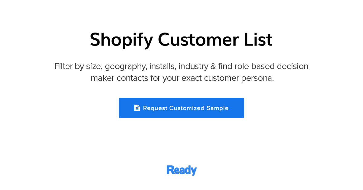 List of 153,344 Shopify Customers