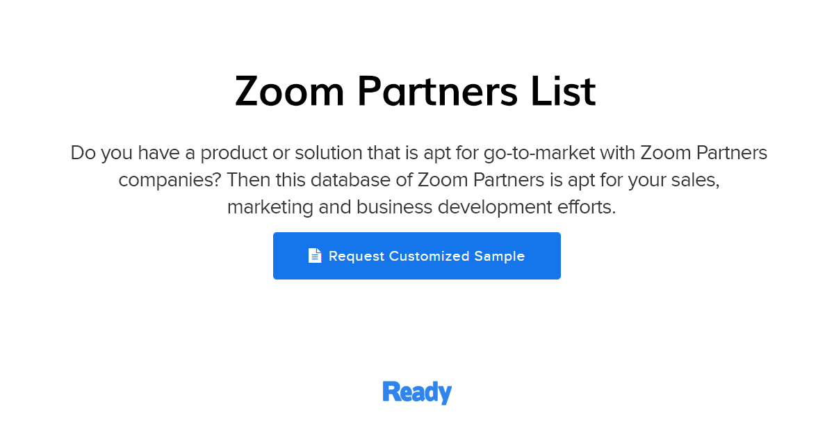 List of 150 Zoom Partners List of 150 Zoom Partners